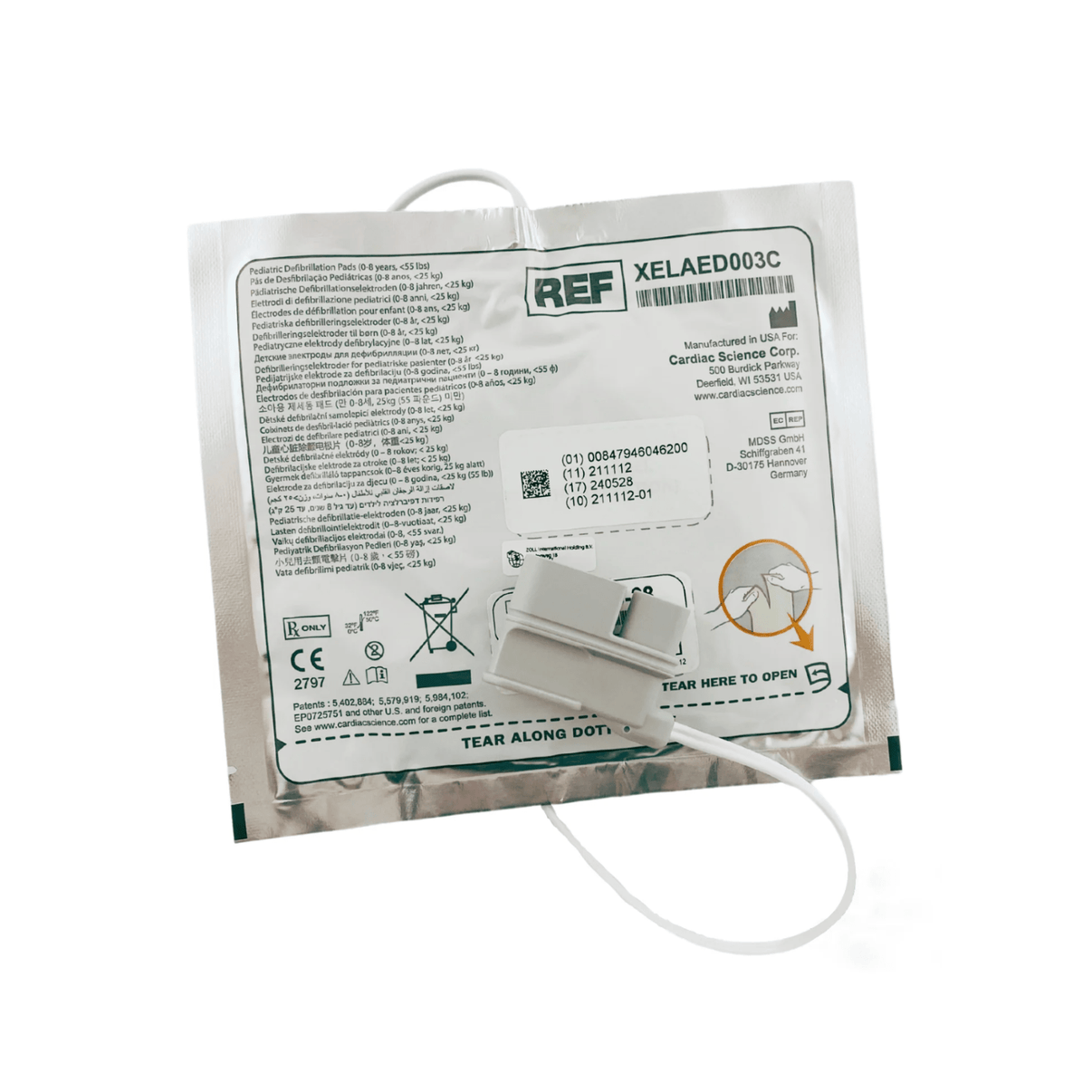 Cardiac Science Powerheart AED G5 Defibrillation Pads - Paediatric (1 ...